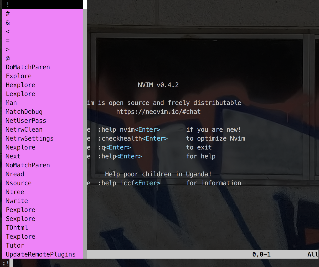 wildmenu appears as pink scrollbar on left side · Issue #11108 · neovim ...