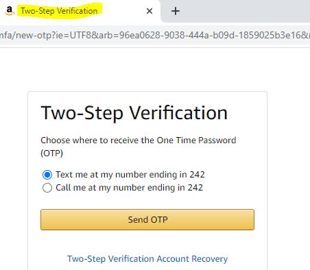 Does not consistently handle Amazon Two-Step Verification (OTP) · Issue #459 · Hari-Nagarajan ...