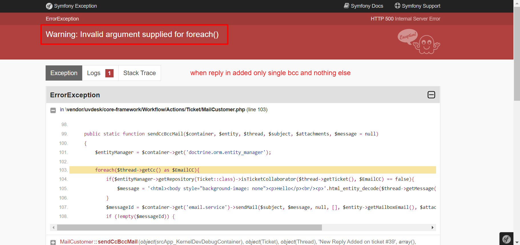 When Reply added with only single BCC not added CC or collaborators ...