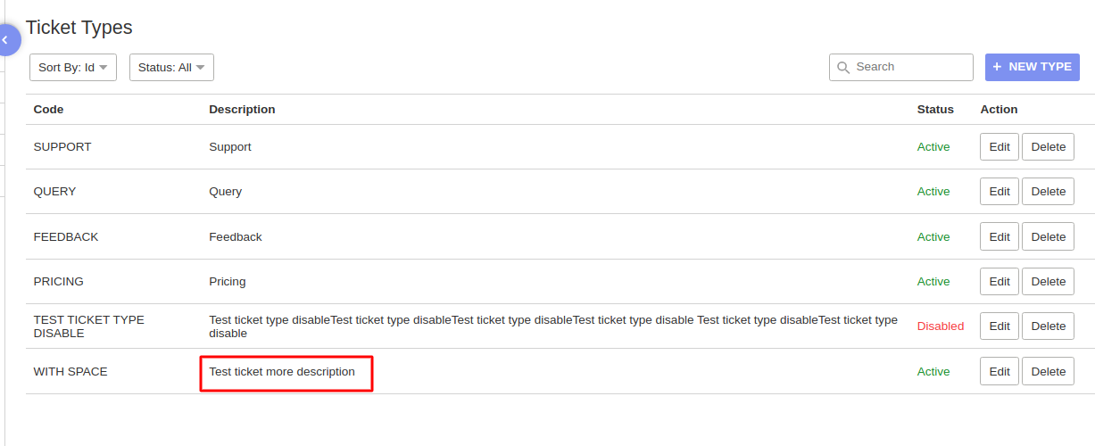 When using description more than two words then showing description ...