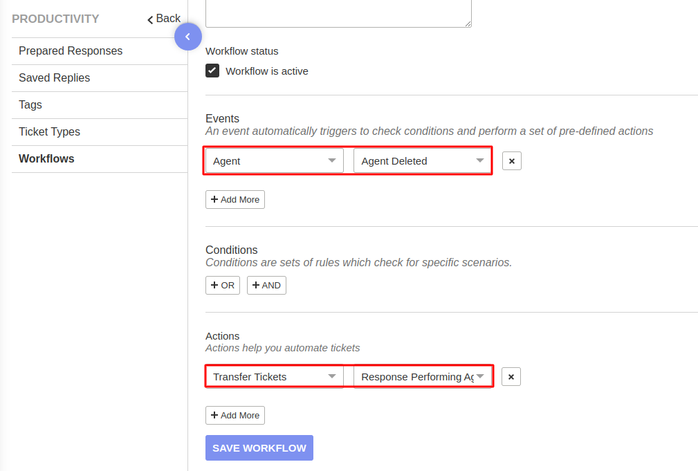 When Using Agent Updated And Agent Deleted Event In Workflow Showing An Error After Agent