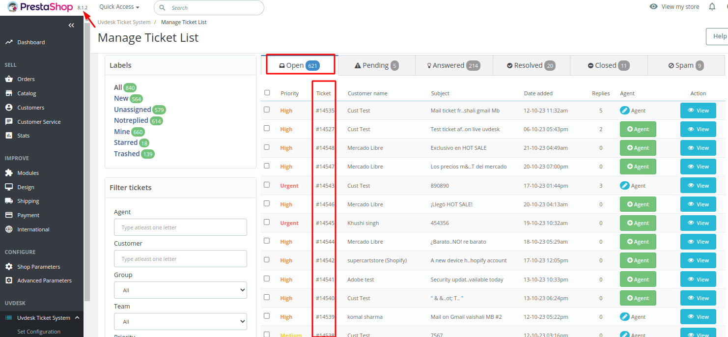 On admin prestashop helpdesk: Ticket list should be shown a last reply on ticket instead of ...