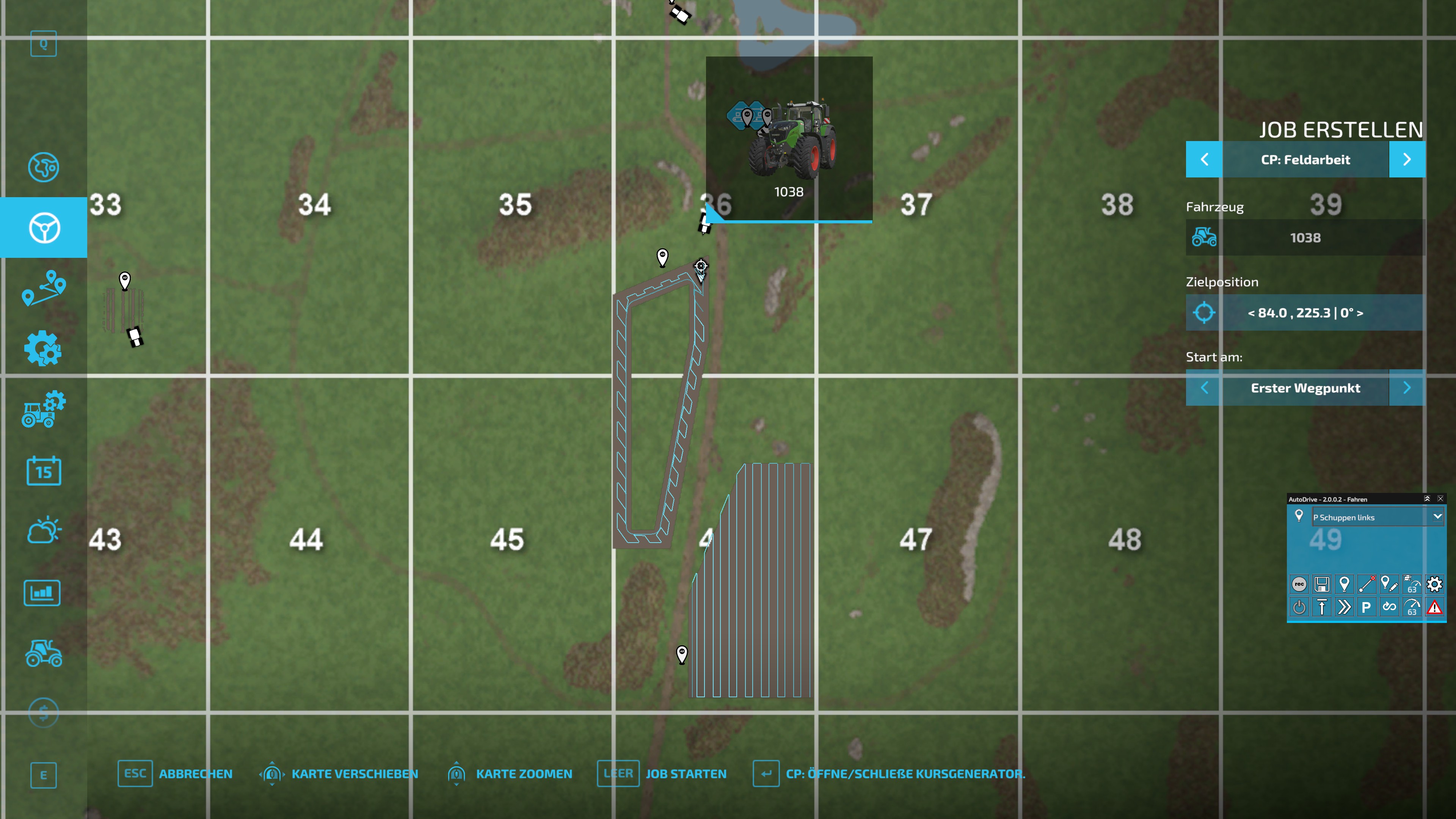 Suggestion: option to generate course inside field boundries (to create new fields)(add island ...