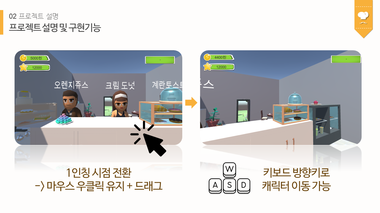 GitHub - Chana00/Hello-bakery: 대학교 유니티강의 프로젝트 - Hello, Bakery! ) 마우스로 화면을 돌려 손님들에게 알맞은 음식을 전달하는 ...