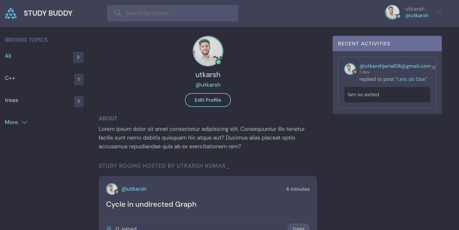 GitHub - UtkarshKumar088/StuddyBuddy