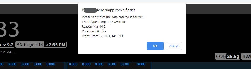 Temporary Overrides For Loop Does Not Work From Ns Careportal In Current Dev 1420 · Issue