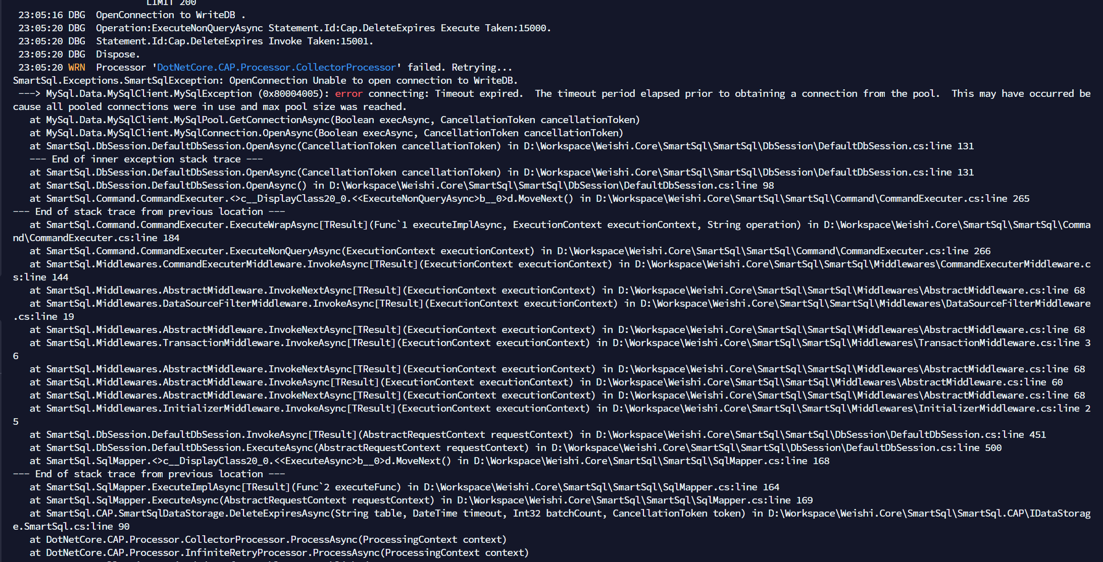 有关数据库连接泄漏 · Issue #2 · xiangxiren/SmartSql.CAP · GitHub