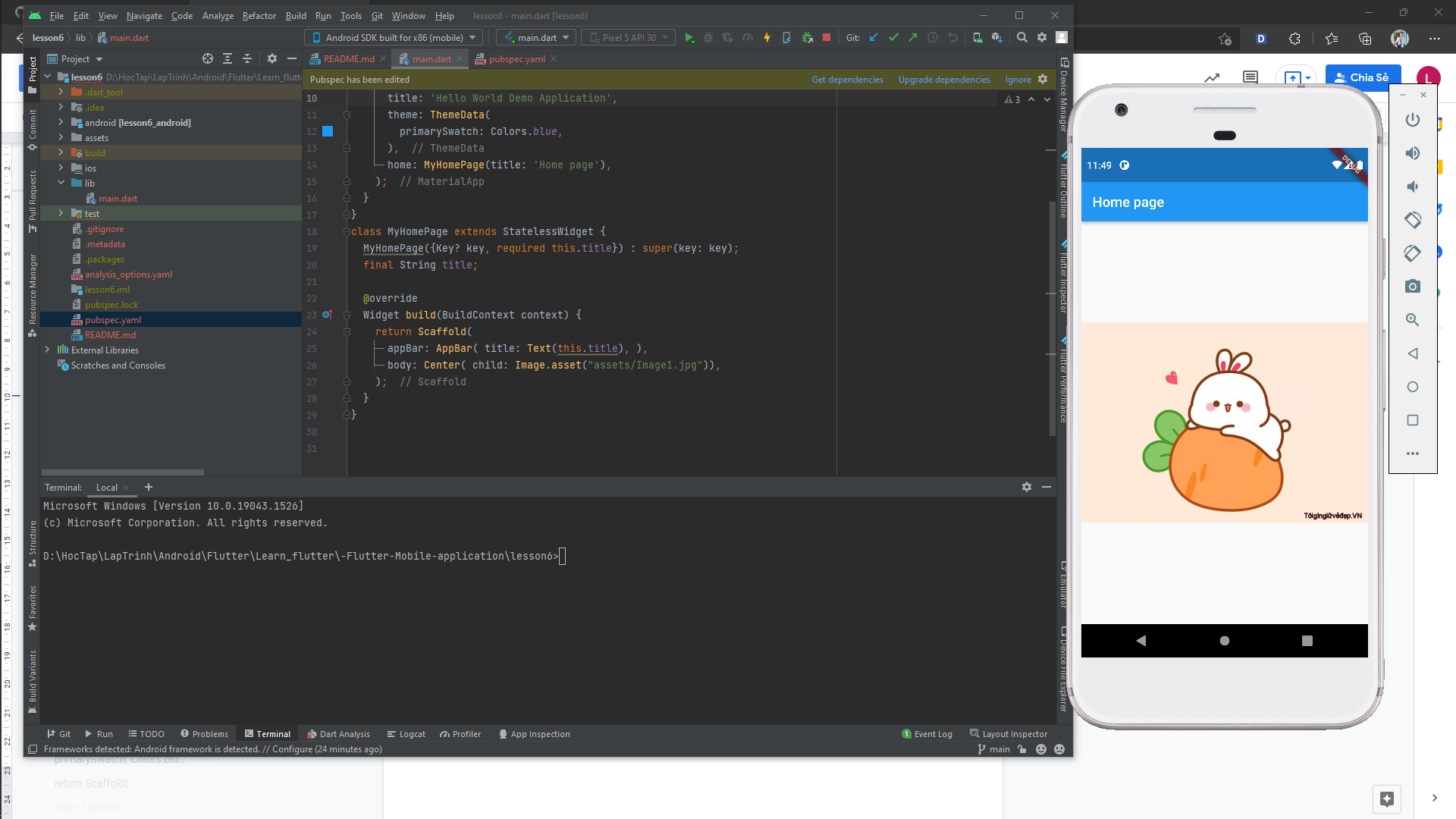 GitHub - tieubach2k1/Flutter-Mobile-application: Học Flutter cơ bản