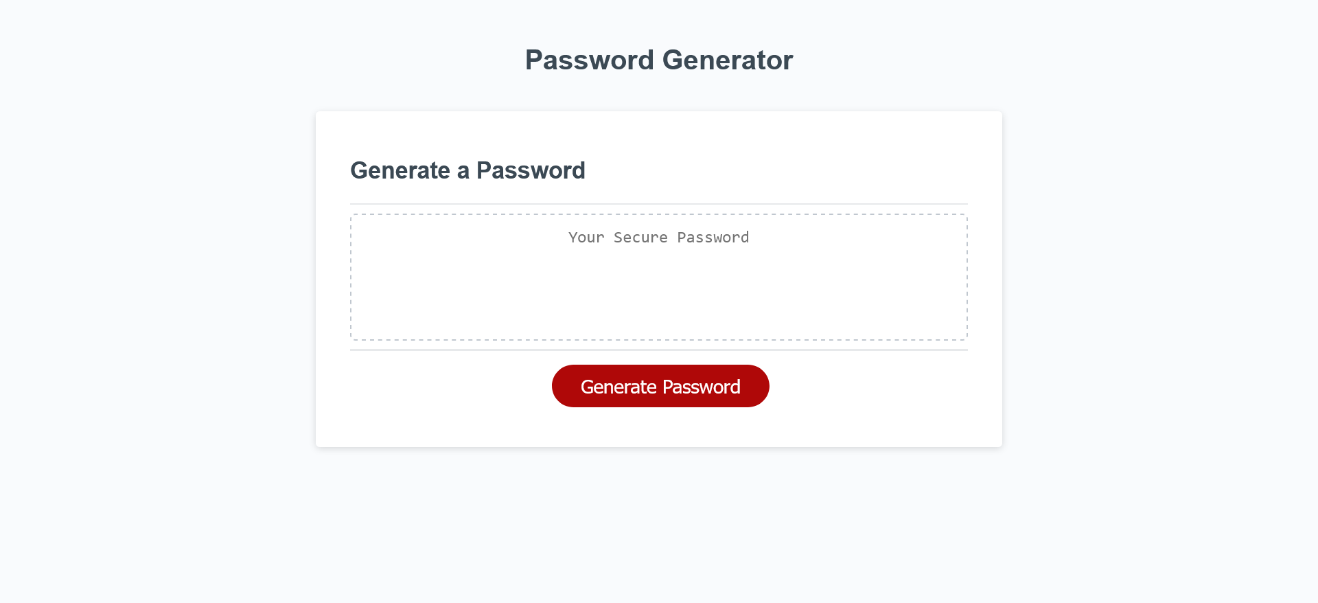 GitHub - bambolelooo/passwordGenerator