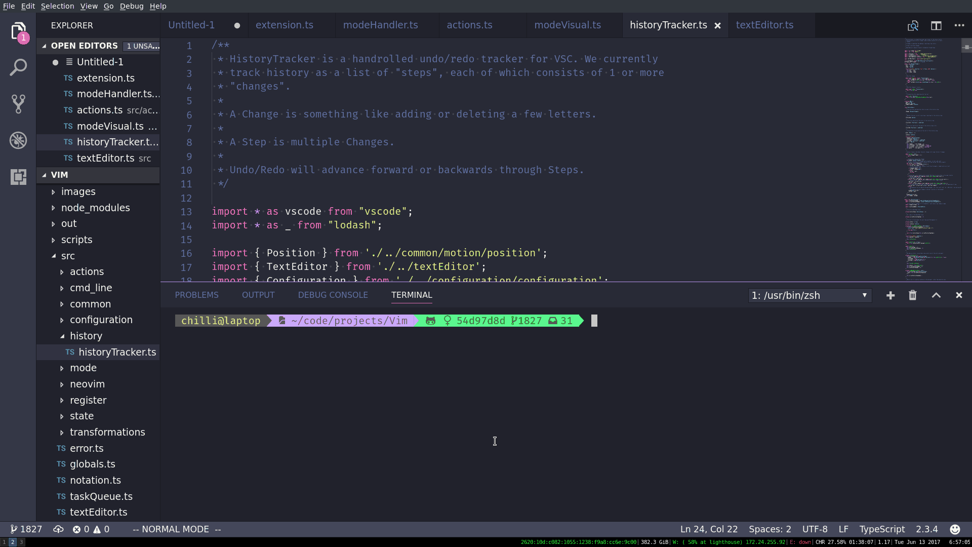 Integrated Terminal Disappears After A Certain Line Length Issue 
