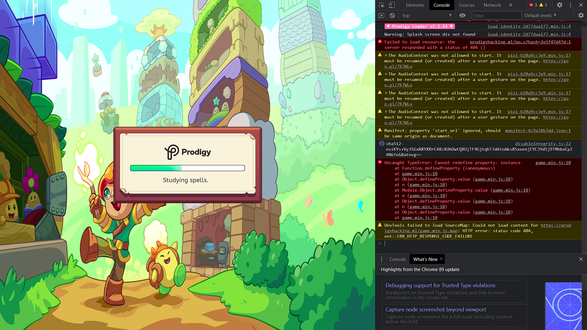 Prodigy keeps loading half way when I have the extension on · Issue #773 · Prodigy-Hacking ...