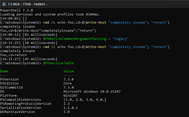 New in PowerShell 7.3: Expressions are evaluated but aren't substituted ...