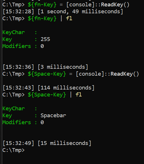 Pressing FN key puts @ symbol in pwsh console · Issue #3757 · PowerShell/PSReadLine · GitHub