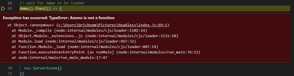 Ammo is not a function (headless mode v20) · Issue #60 · enable3d/enable3d · GitHub
