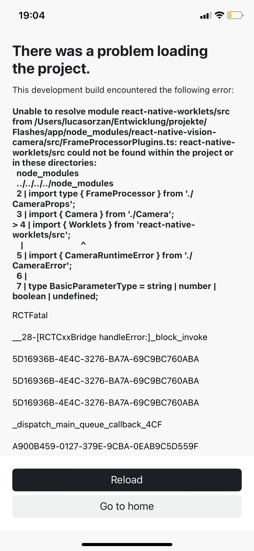 🐛 V3: Unable to resolve "react-native-worklets/src" · Issue #1715 · mrousavy/react-native-vision ...