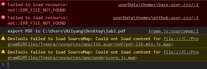 Typora DevTools Warnings and errors · Issue #4071 · typora/typora-issues · GitHub
