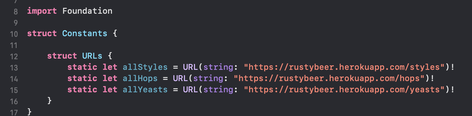 Code Review: Base Url Constant · Issue #2 · daneccc/brew · GitHub