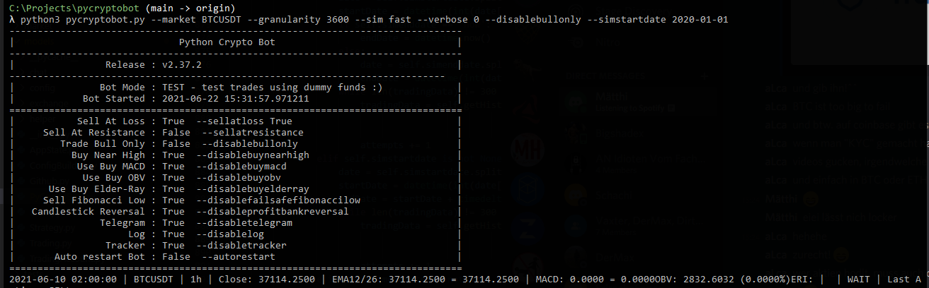 Simulation Start Date and End Date parameters didn't work · Issue #353 · whittlem/pycryptobot ...