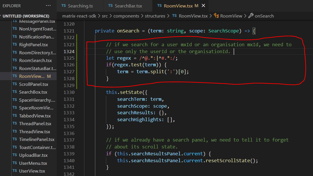 Searching for a mxid in an encrypted room yields "syntax error" · Issue #913 · element-hq ...