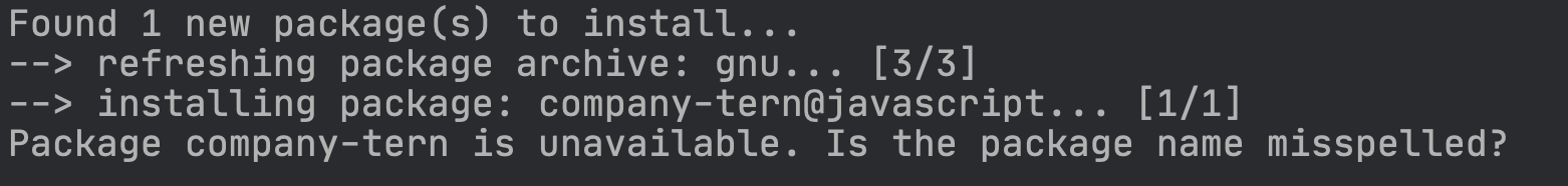 Package company-tern is unavailable · Issue #13555 · syl20bnr/spacemacs · GitHub