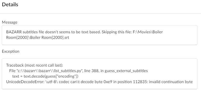 BAZARR subtitles file doesn't seems to be text based · Issue #886 · morpheus65535/bazarr · GitHub