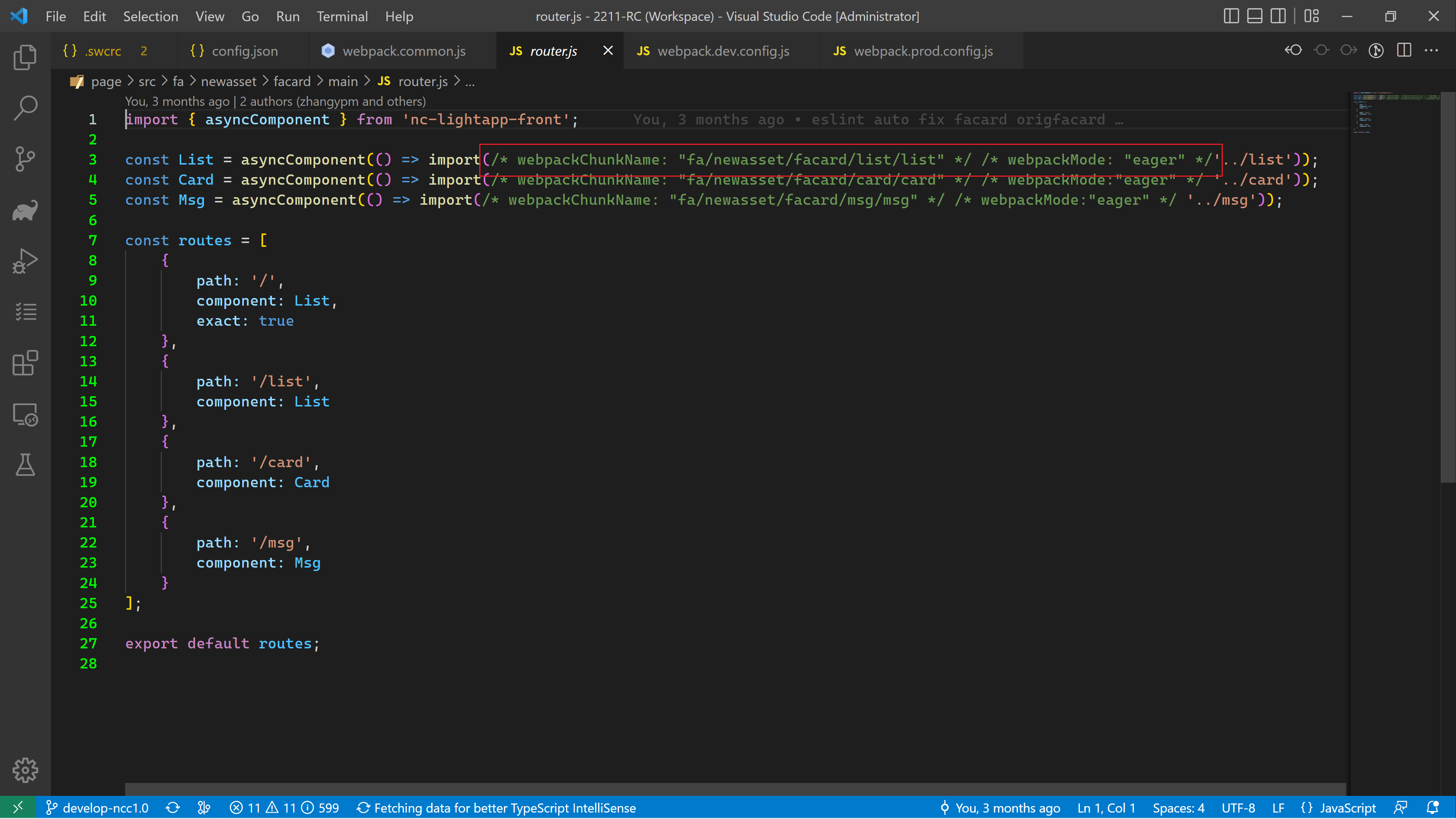 `jscpreserveallcomments True` Will Cause The Debugged Source Line To Not Match · Issue 5982