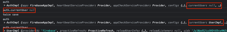 Is The Value Of Authcurrentuser Not Displayed Normally · Issue 7348 · Firebasefirebase Js 0335