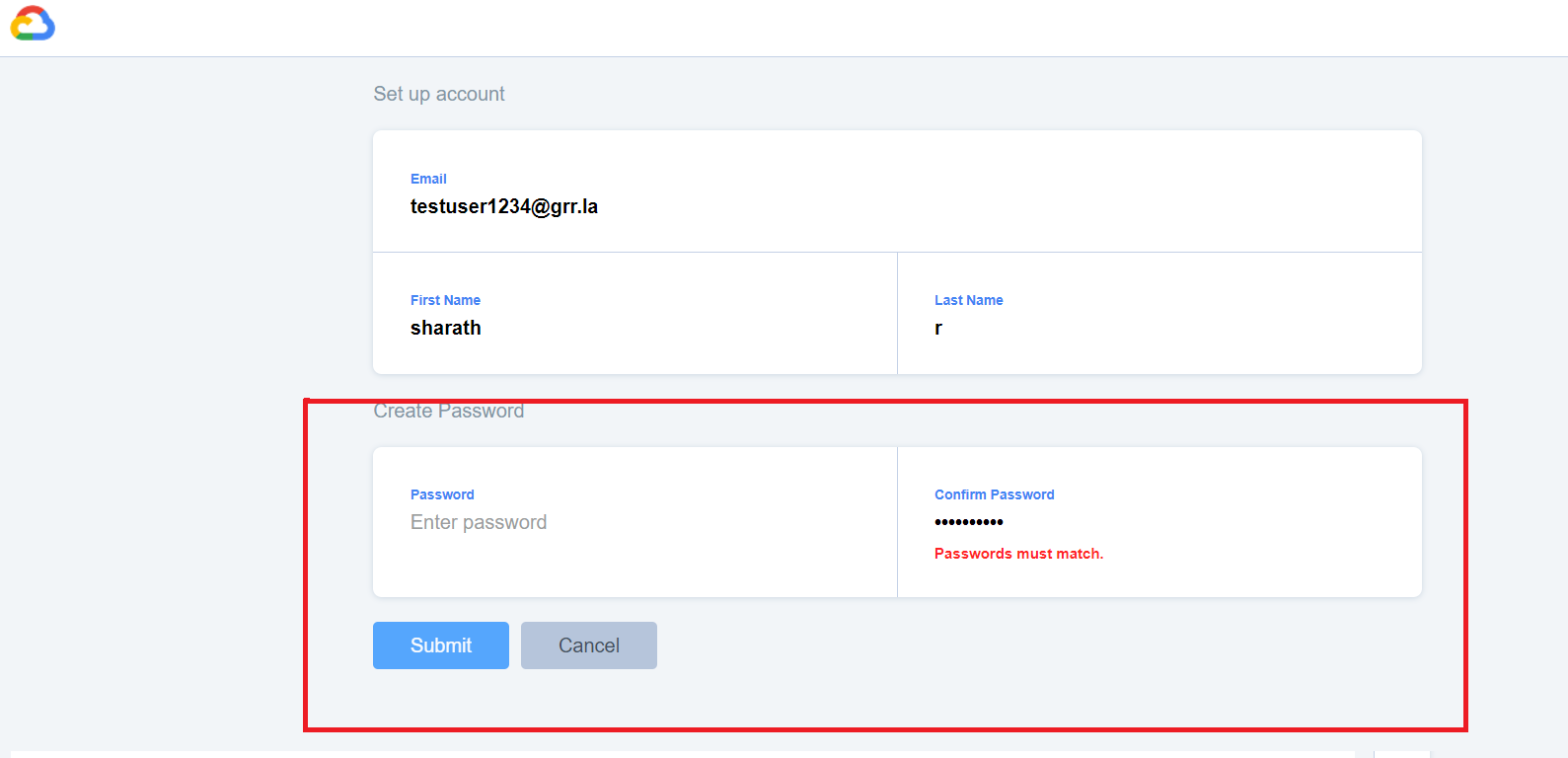 Account set up: Password match · Issue #1461 · GoogleCloudPlatform/fda-mystudies · GitHub