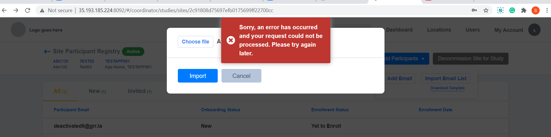 Error message: when file other than excel is uploaded wrong error is displayed · Issue #1830 ...