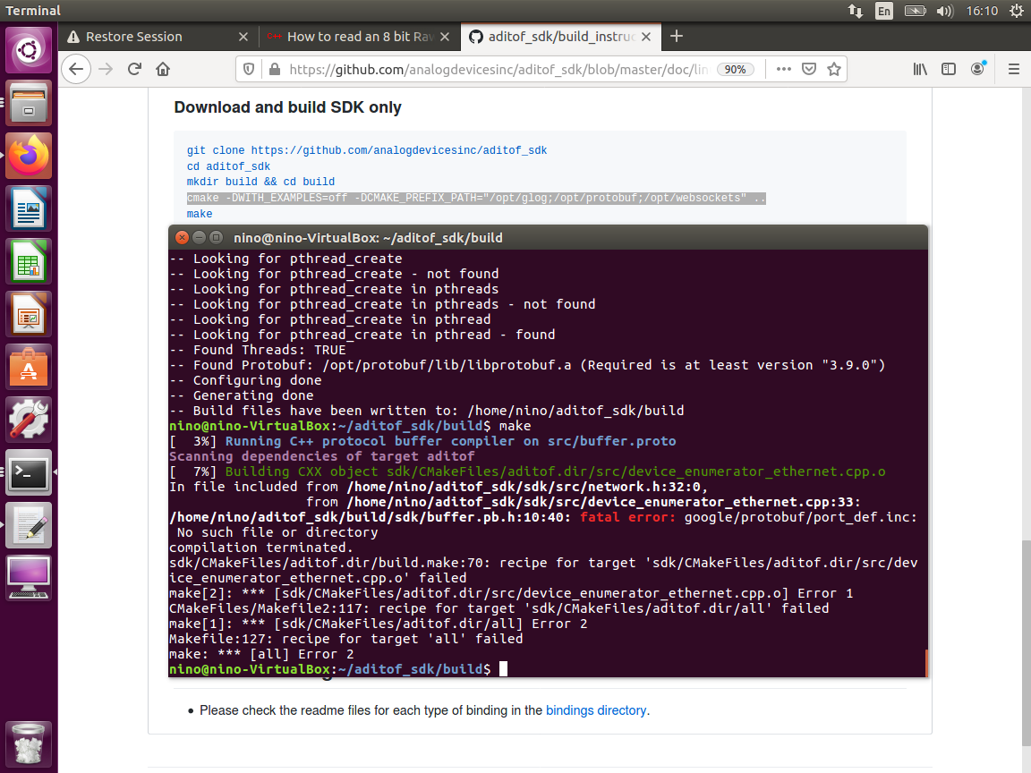 execute the Setup.sh scripts to proceed Linux setup fails · Issue #303 · analogdevicesinc/aditof ...