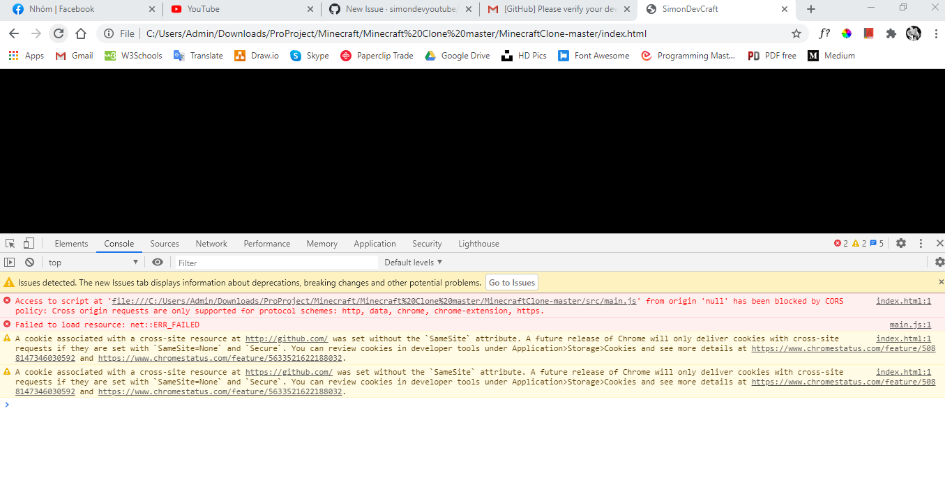 Some error · Issue #1 · simondevyoutube/MinecraftClone · GitHub