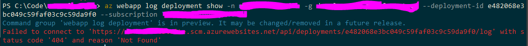 webapp:az webapp deployment error · Issue #15427 · Azure/azure-cli · GitHub