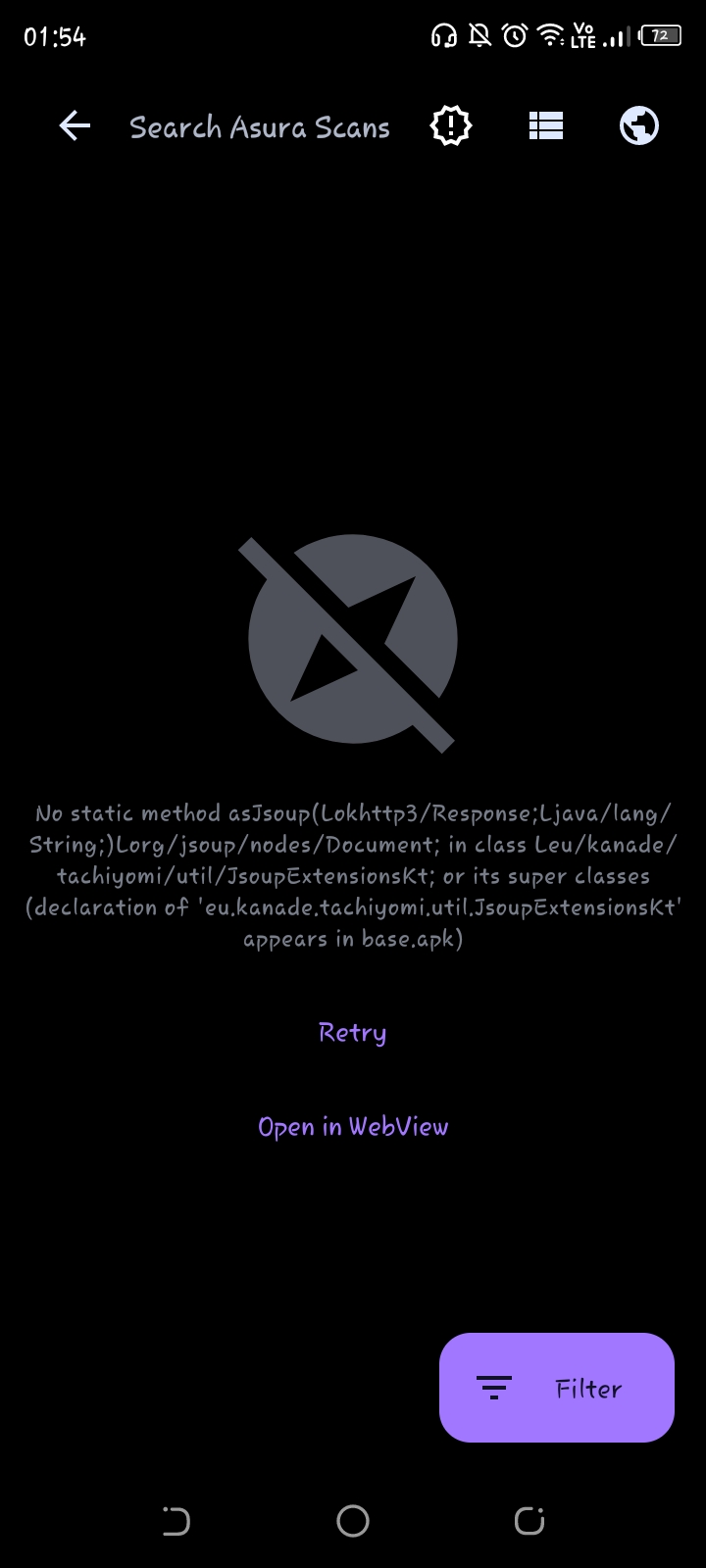Can't use some extensions after 1.7.0 update · Issue #1615 · Jays2Kings/tachiyomiJ2K · GitHub