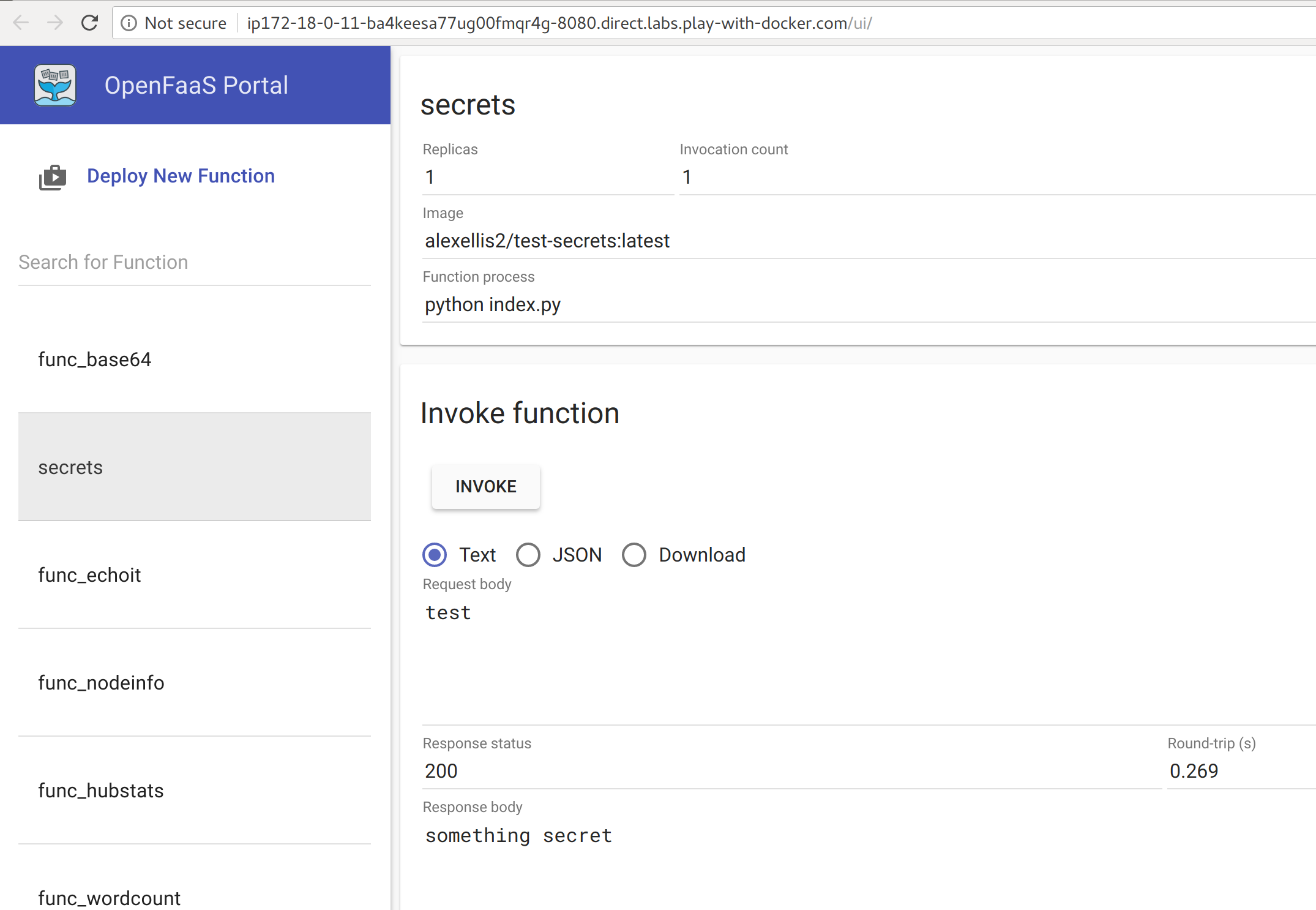 Docker Swarm Secret Not Available To Function On Remote System · Issue 521 · Openfaasfaas · Github