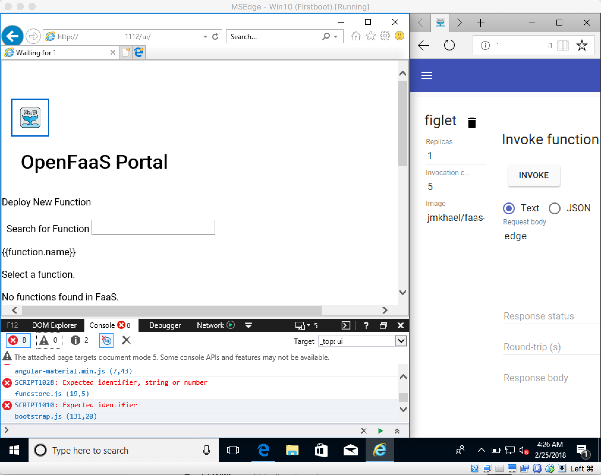 UI: May be broken in IE11 but not edge, further investigation needed. · Issue #537 · openfaas ...