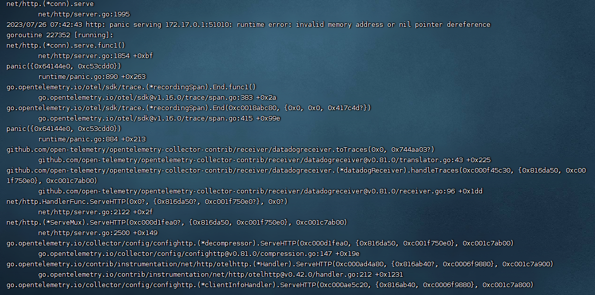 [receiver/datadog] otlp runtime logs reported error · Issue #24562 ...