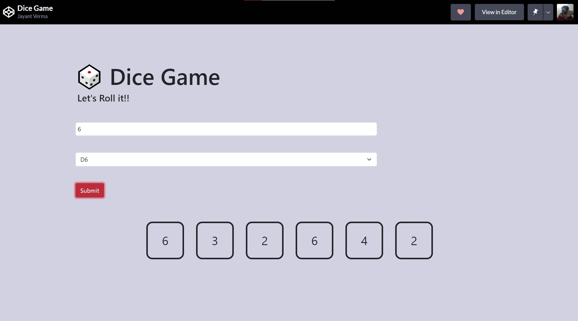 GitHub - iamvermajayant/Dicegame