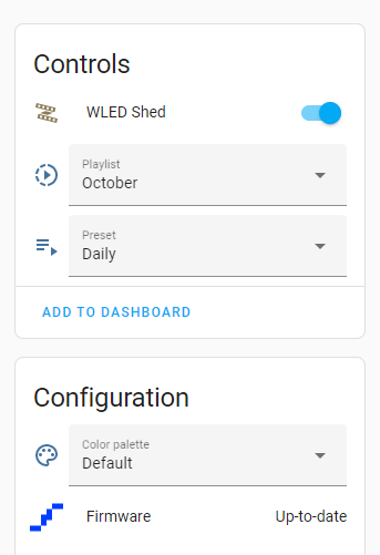 Selecting a preset for WLED when a Playlist is loaded is no longer unloading the Playlist ...
