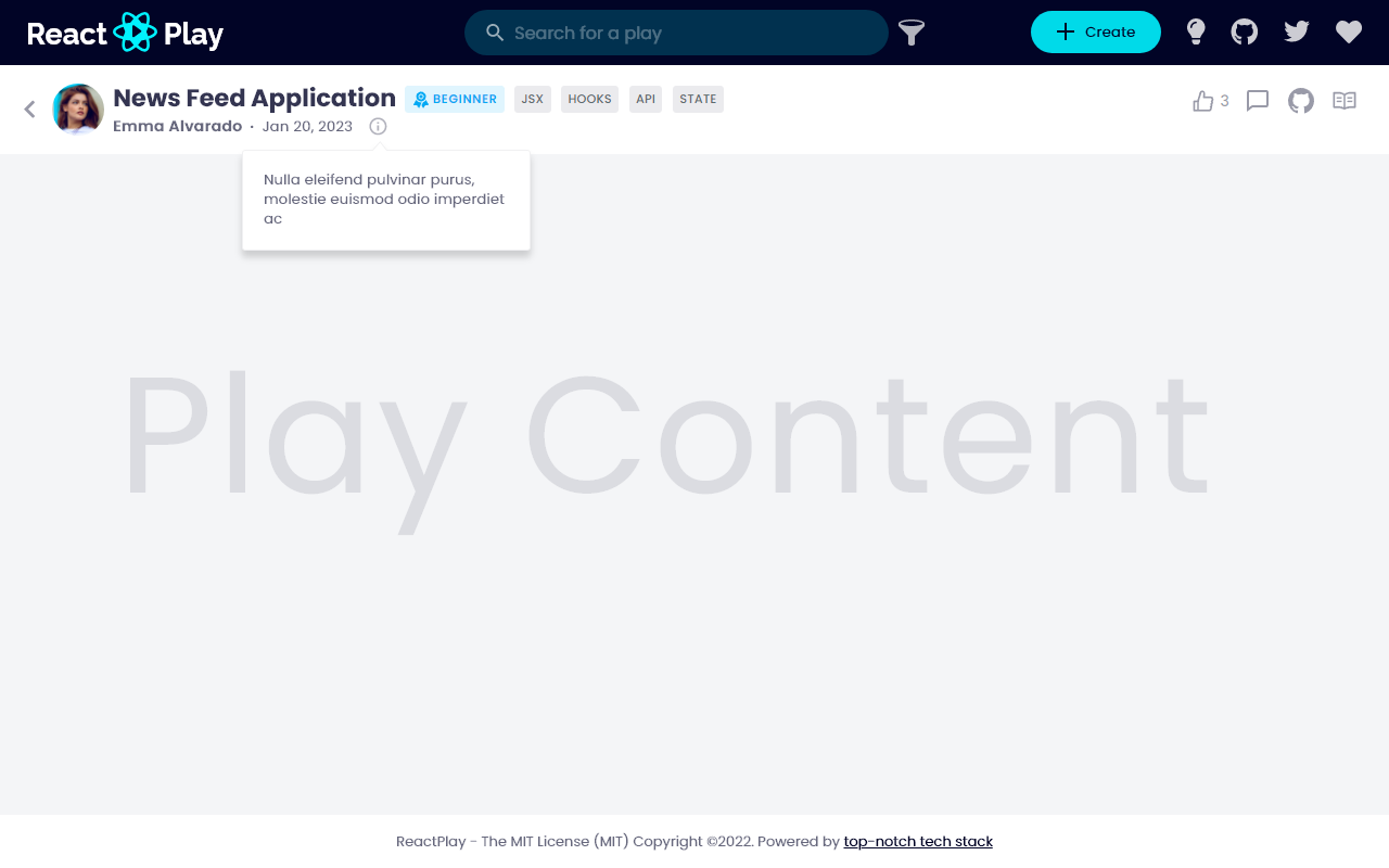 [Feature request]: Show the Play creation date in the play page · Issue #862 · reactplay/react ...