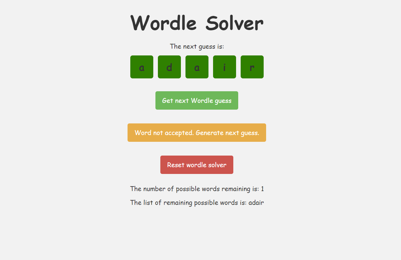 GitHub - richard-flint/wordle_solver