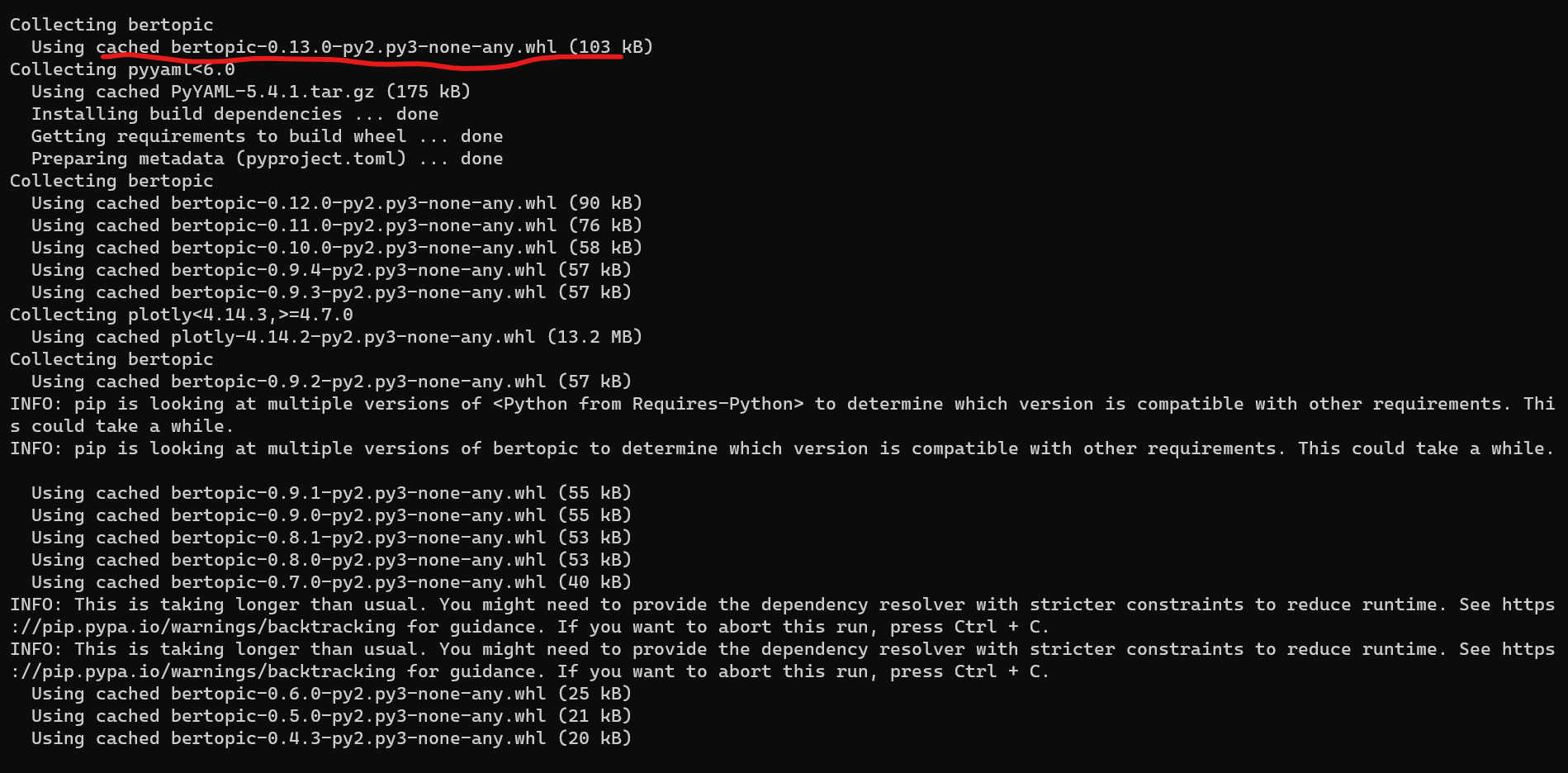ERROR: Could not build wheels for hdbscan, which is required to install pyproject.toml-based ...