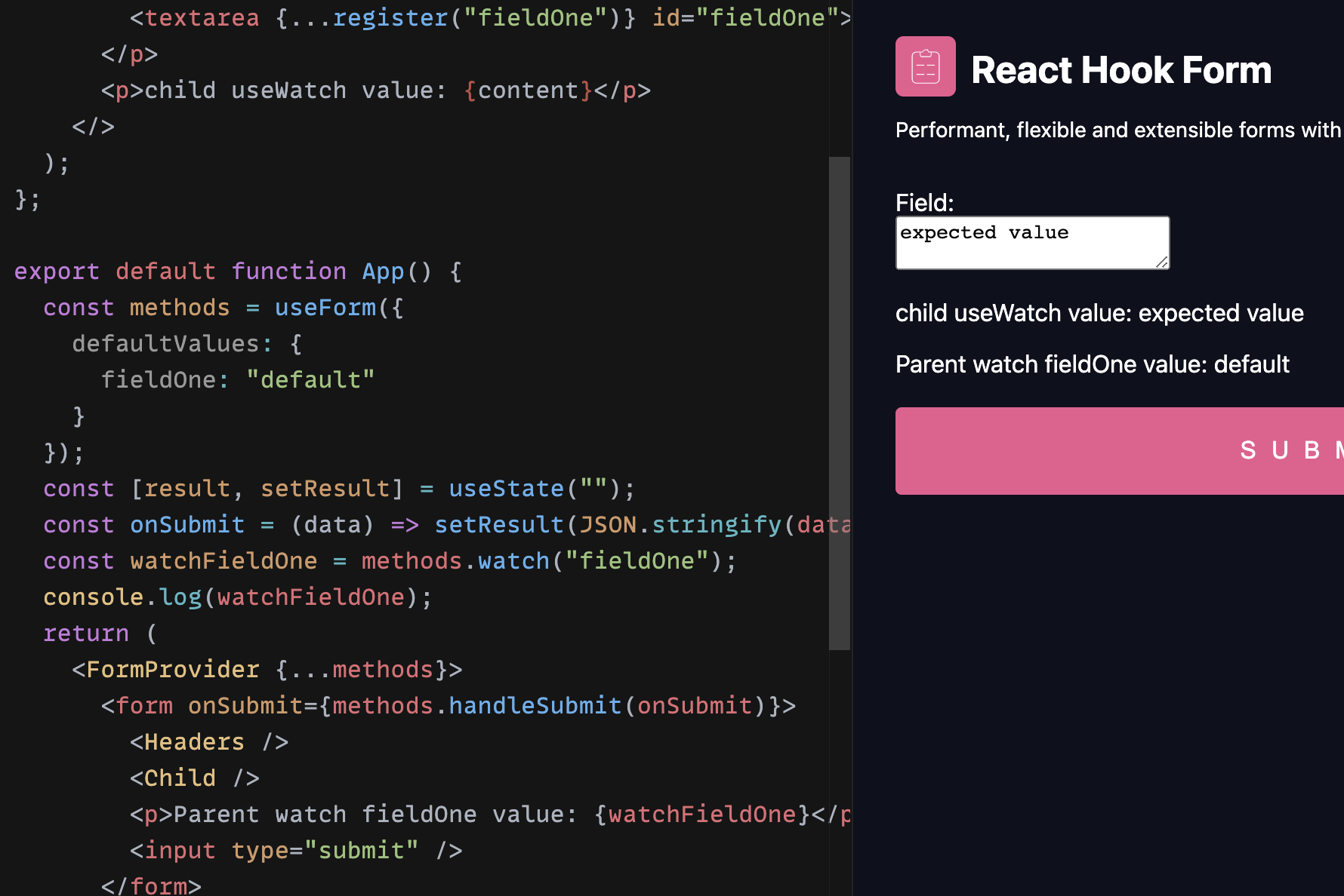[bug] Usewatch Not Updated On All Components That Are Watching · Issue 6520 · React Hook Form
