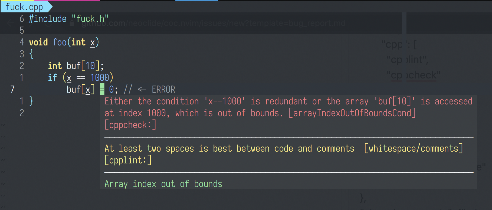 Diagnostic sign and line number will not be highlight when line is -1 · Issue #2241 · neoclide ...