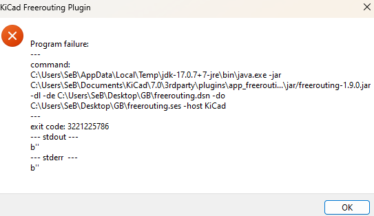 RecursionError (exit code: 3221225786) when run as KiCad plugin · Issue #245 · freerouting ...