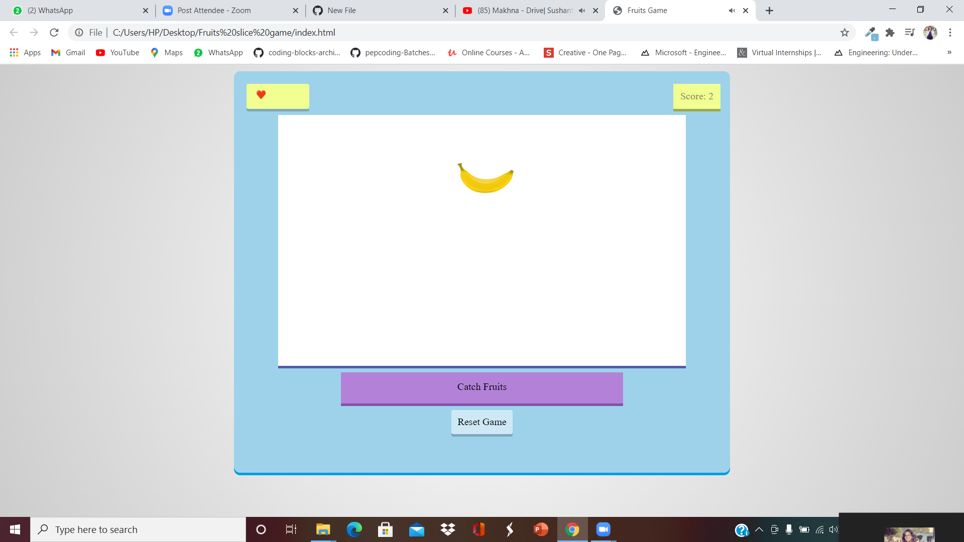 GitHub - Nishtha0801/Fruits-Slice-game