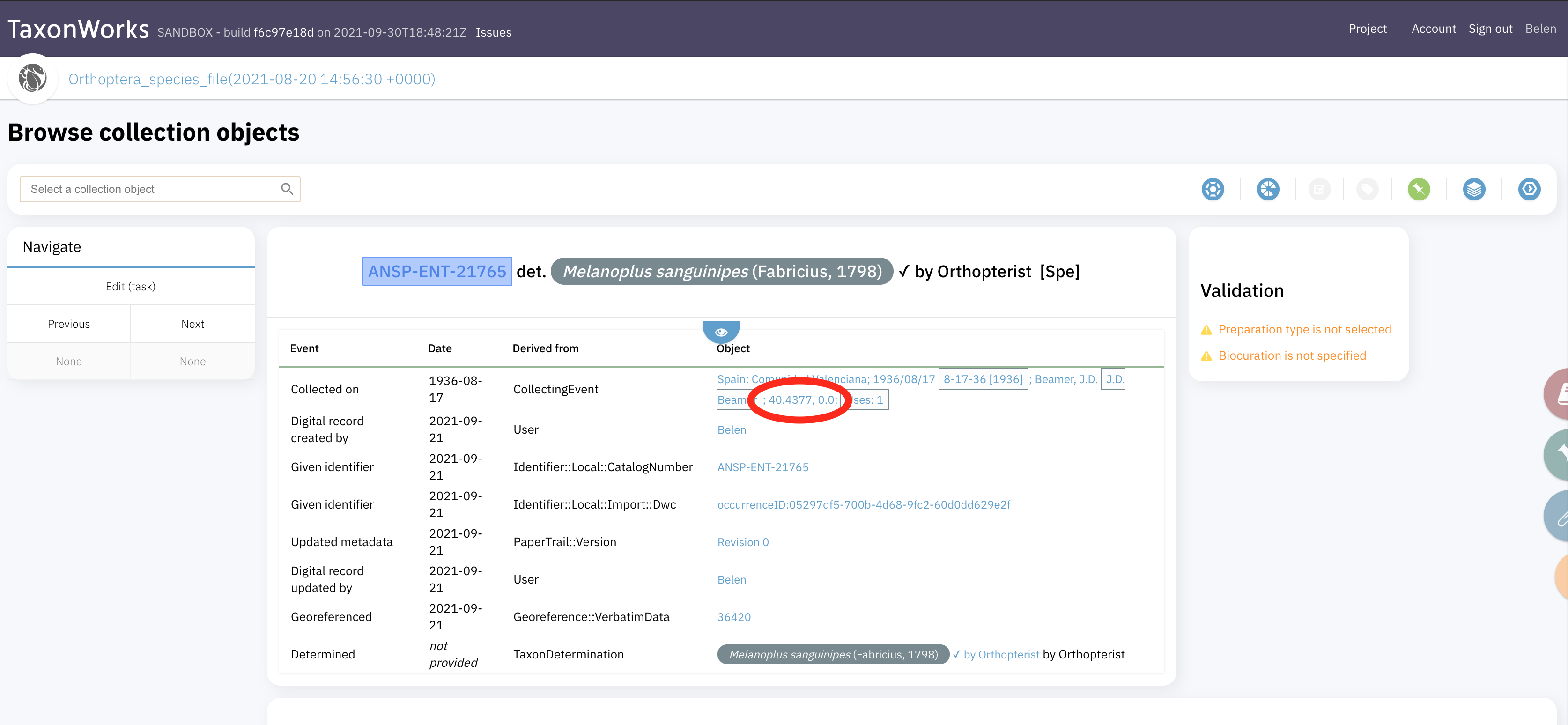 Georeferences boundaries and values interpretation- Task Comprehensive specimen digitization and ...