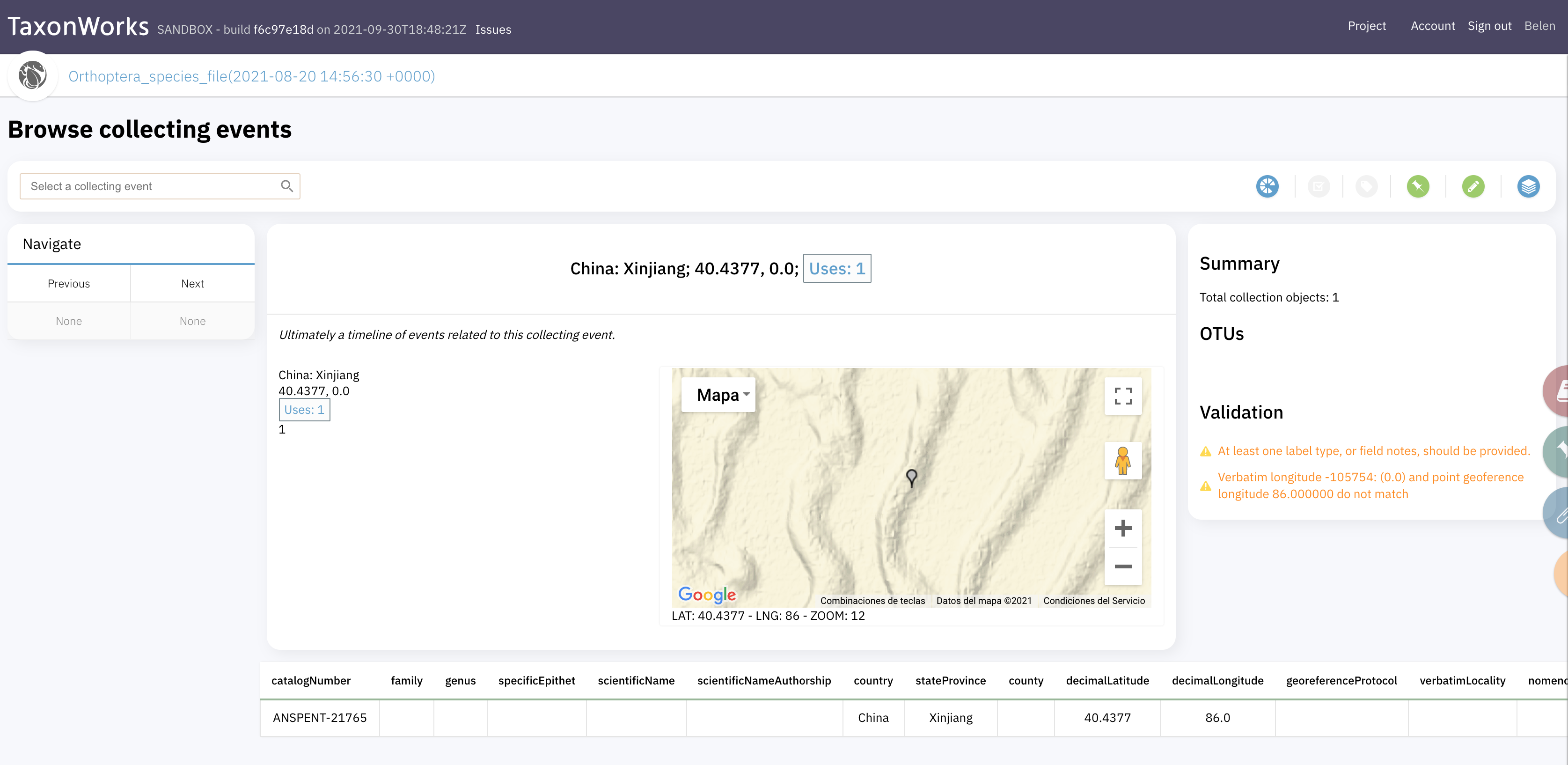 Georeferences boundaries and values interpretation- Task Comprehensive specimen digitization and ...