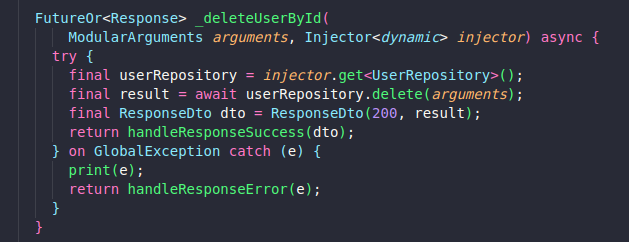 Shelf Modular - Method Delete return print error FormatException · Issue #779 · Flutterando ...