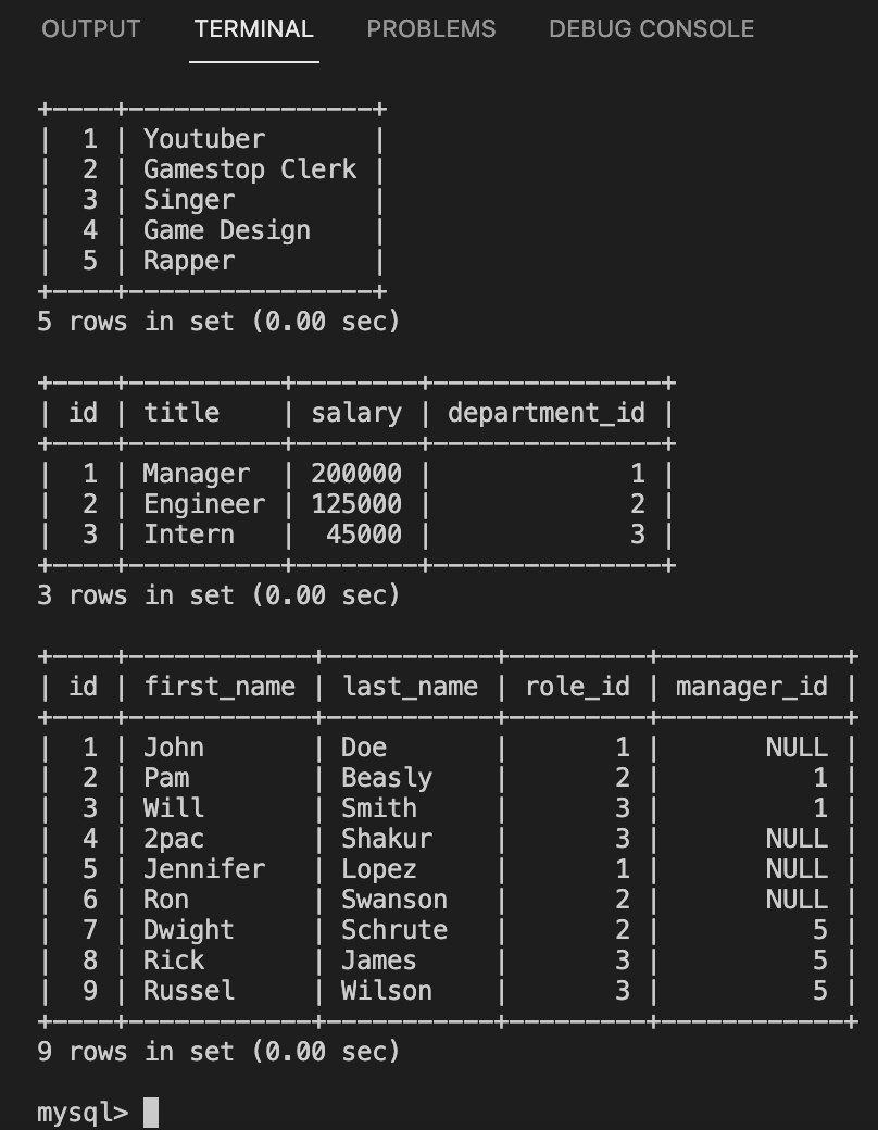 GitHub - carvasquez206/EmployeeManagementSystem1.2: Using Node, SQL ...